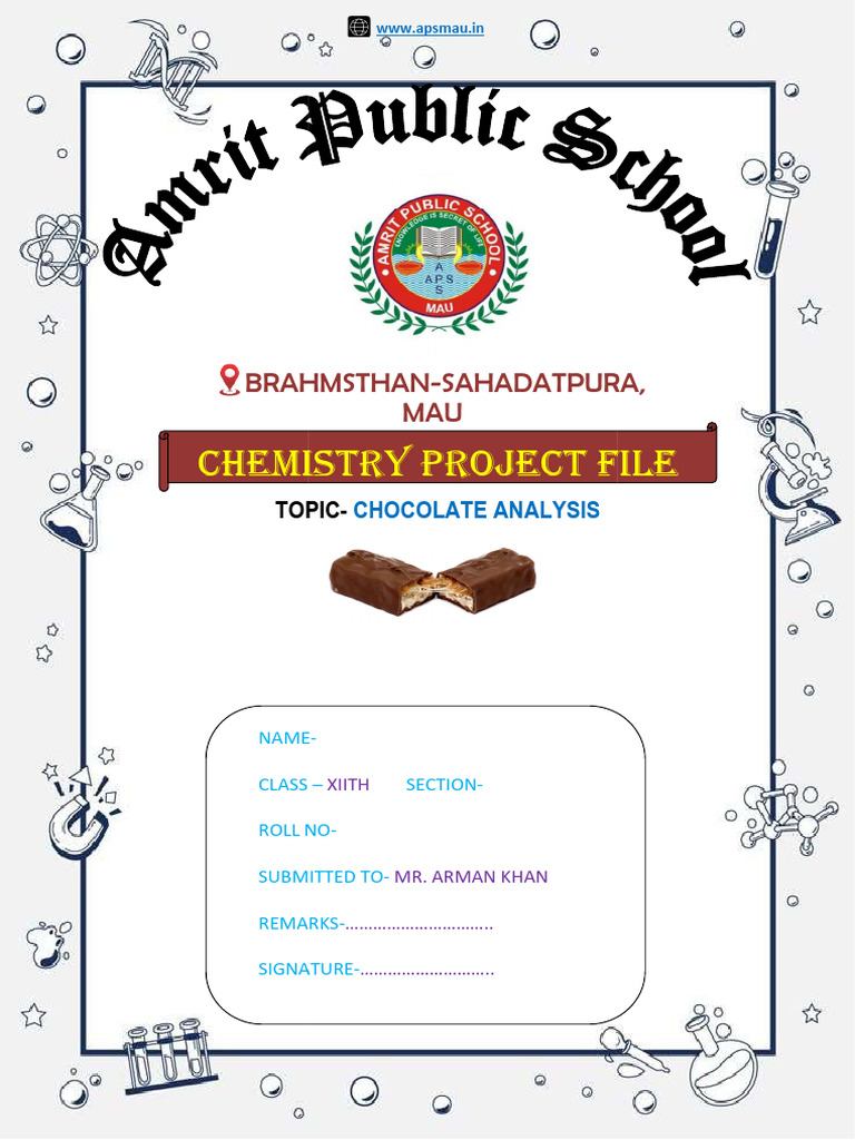 Chemistry Project Front Page | PDF