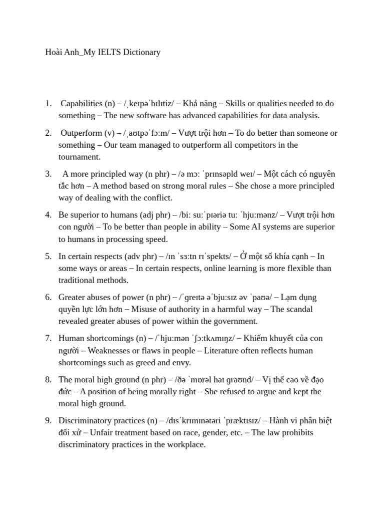My Ielts Reading Dictionary | PDF | Space Debris | Satellite