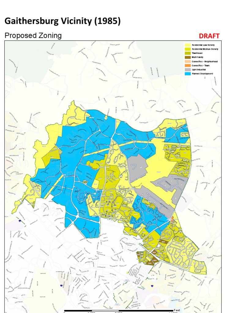 Proposed Zoning: Gaithersburg Vicinity (1985) | PDF | Business