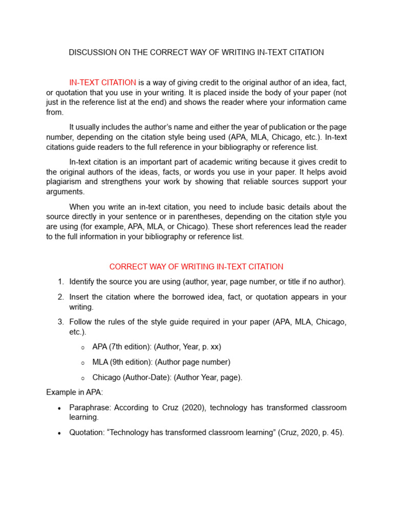 Writing in Text Citation 9 Esj1 | PDF | Citation | Apa Style