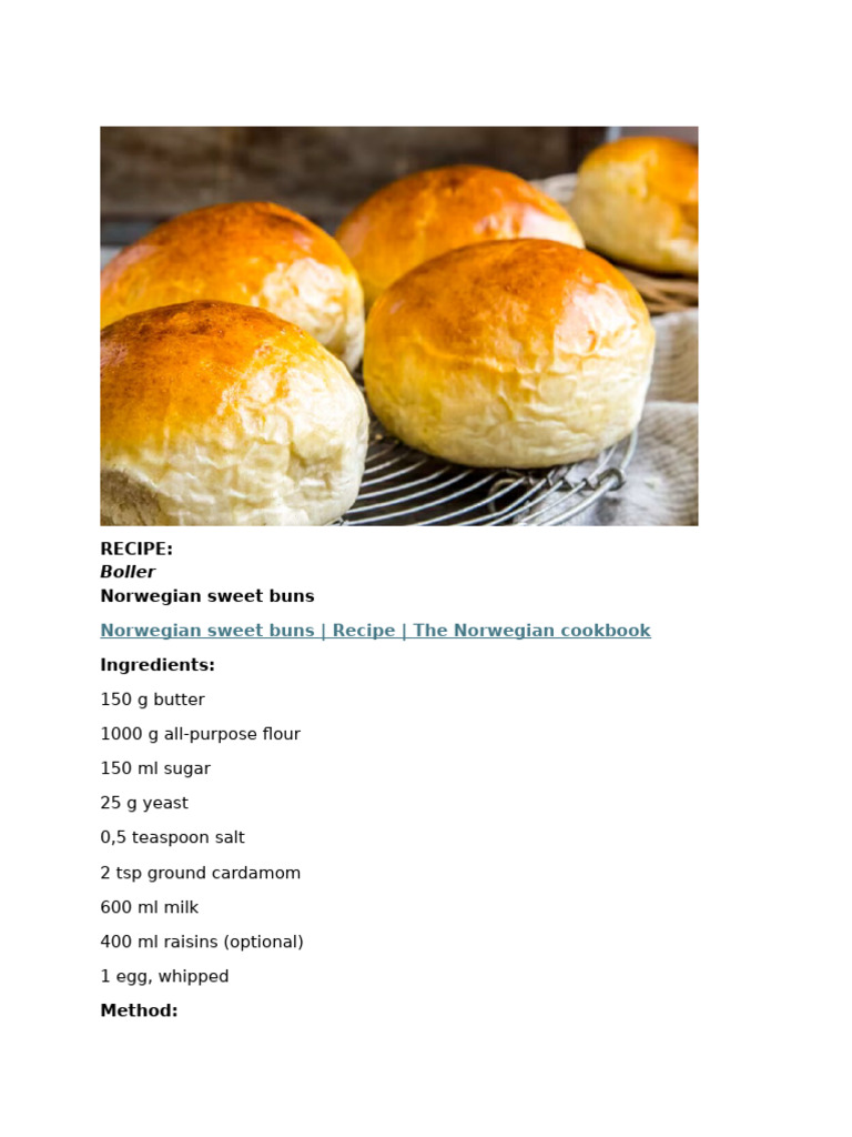 RECIPE Boller Norwegian | PDF