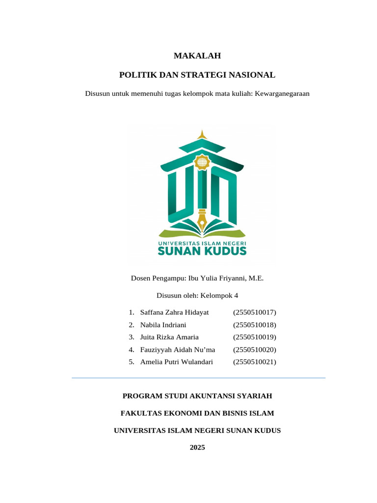 Politik Dan Strategi Nasional | PDF