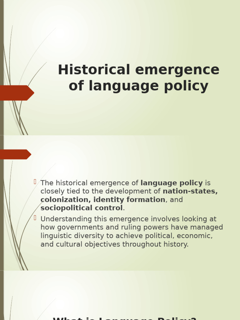 Historical Emergence of Language Policy | PDF | Achaemenid Empire ...