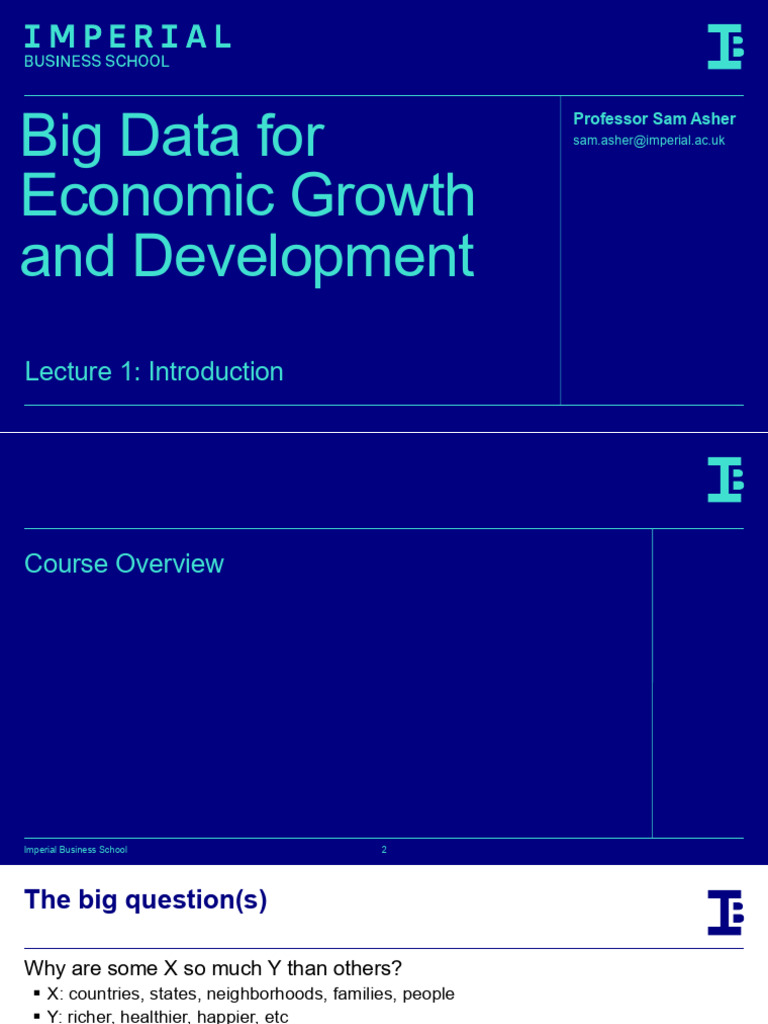 Big Data's Role in Economic Development | PDF | Production Function ...