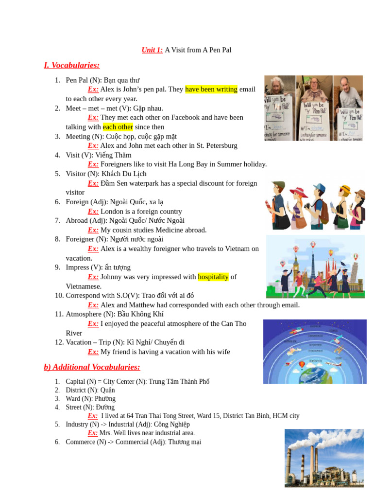 Unit 1 Pen Pal (Old) | PDF | Ho Chi Minh City | Vietnam