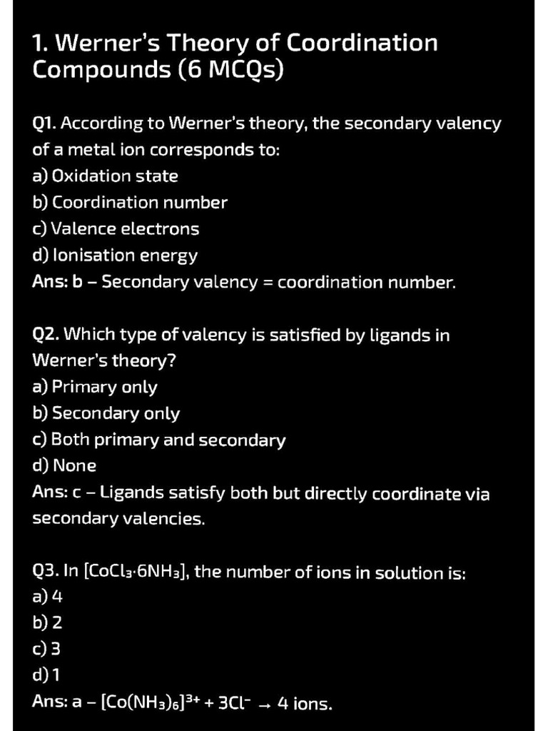 Coordination Compounds | PDF