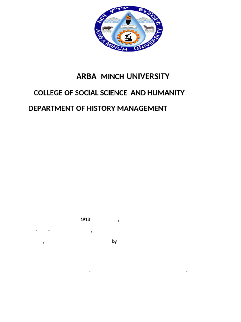 Arba Minch Un | PDF