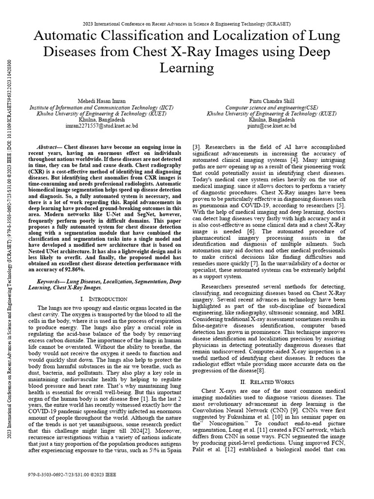 Automatic Classification and Localization of Lung Diseases From Chest X ...