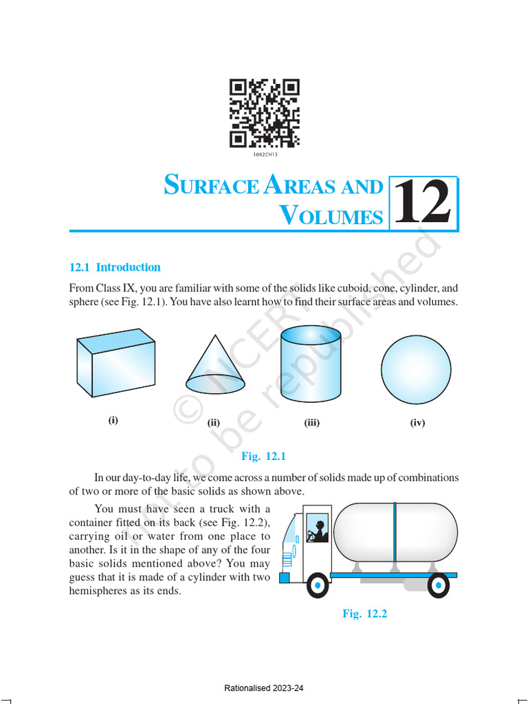 Class 10 Surface Area & Volume Guide | PDF | Sphere | Volume