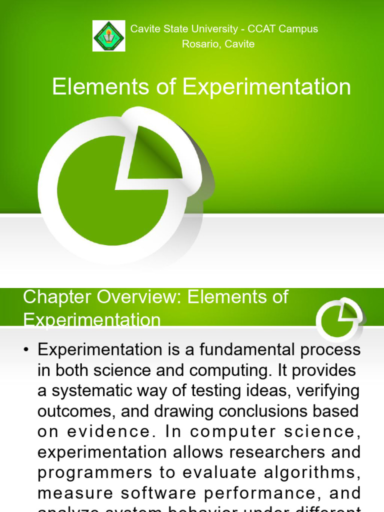 Key Elements of Experimentation in Computing | PDF | Experiment ...