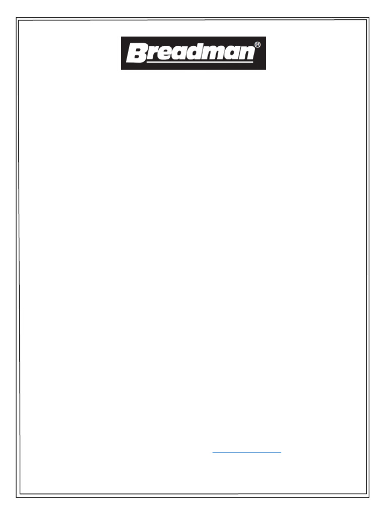 MANUAL BREADMAN TR-444 Version en Espanol Parte 1 | PDF | Panes | Horneando