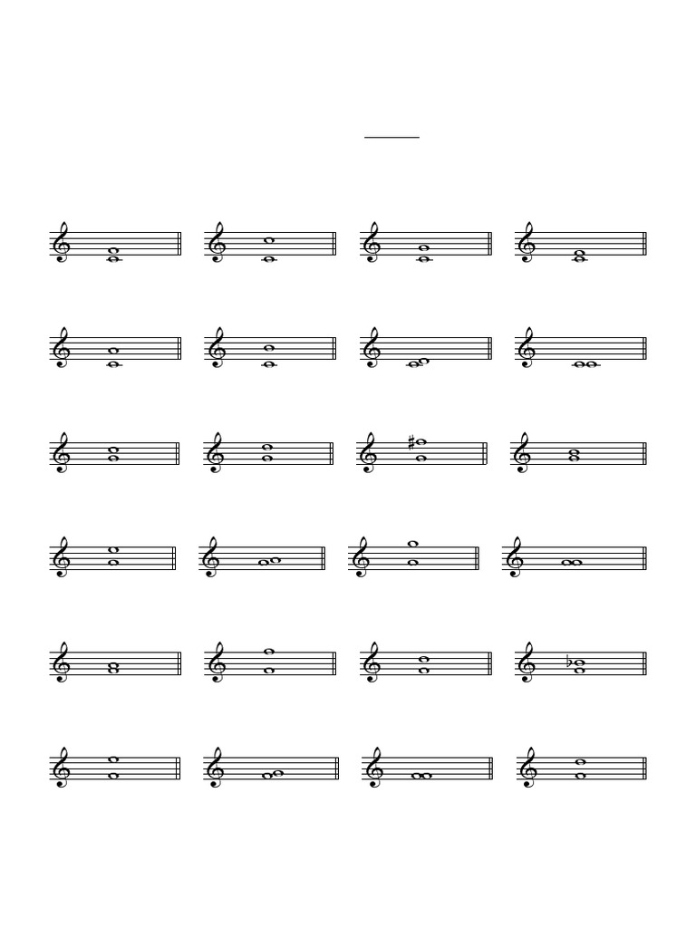 Music Interval Naming Worksheets | PDF | Interval (Music) | Music Theory