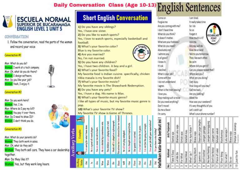 Conversation Class | PDF
