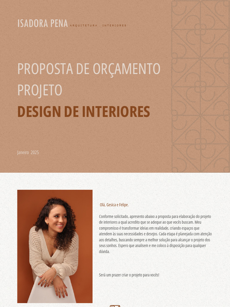 Proposta de Orçamento: Design de Interiores | PDF