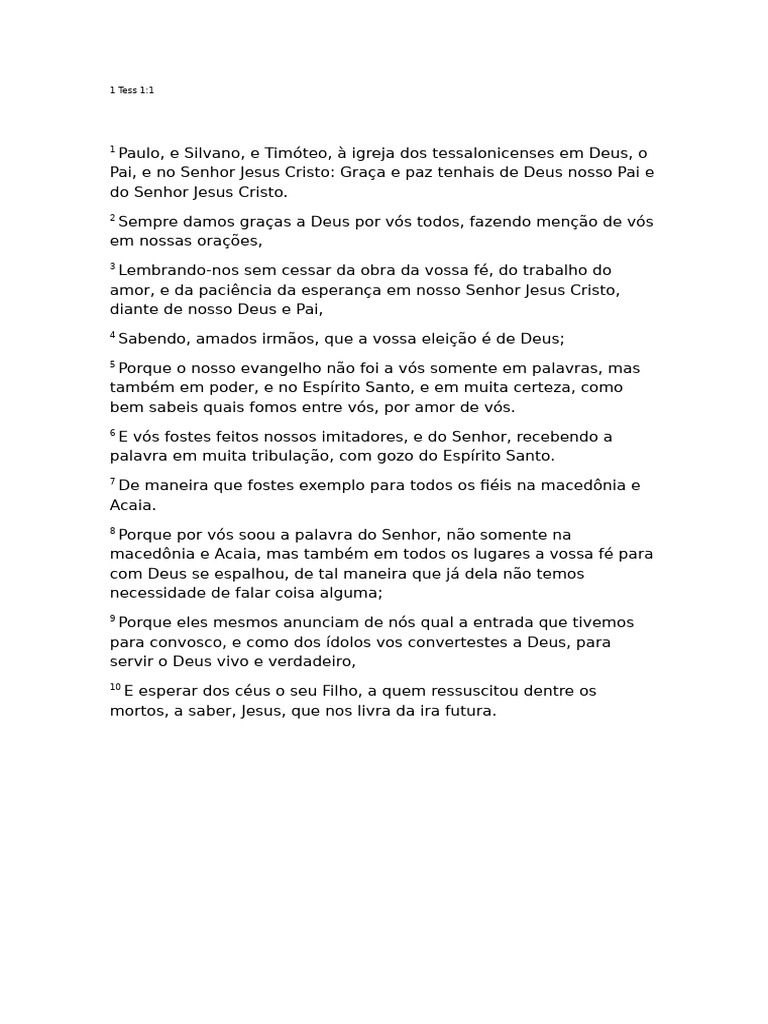 1 Tess 1 | PDF