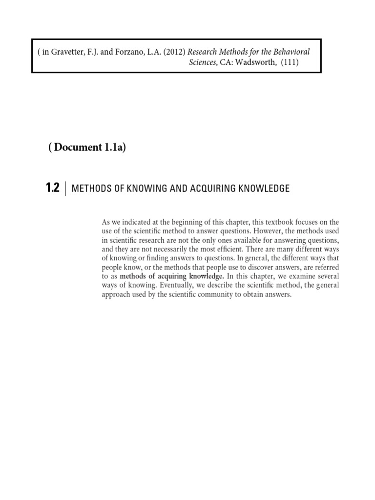 Understanding Methods of Knowing | PDF | Argument | Empirical Evidence