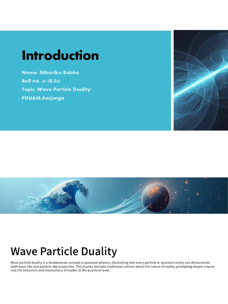Wave Particle Duality 2 | PDF | Quantum Mechanics | Photon