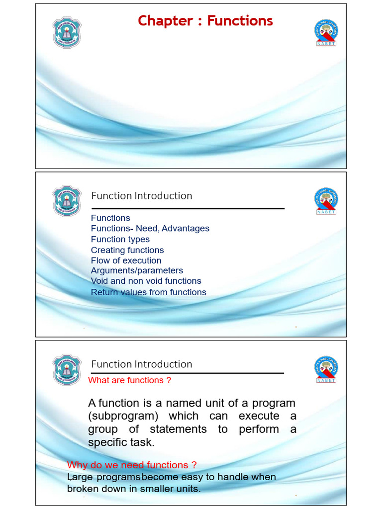 Class Xii-Python-Functions - Resource | PDF | Parameter (Computer Programming) | Scope (Computer ...