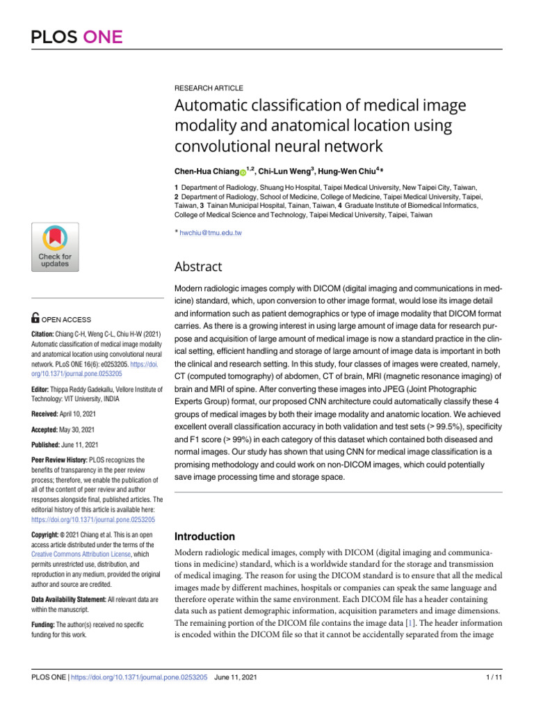 Medical Image Classification with CNN | PDF | Medical Imaging ...
