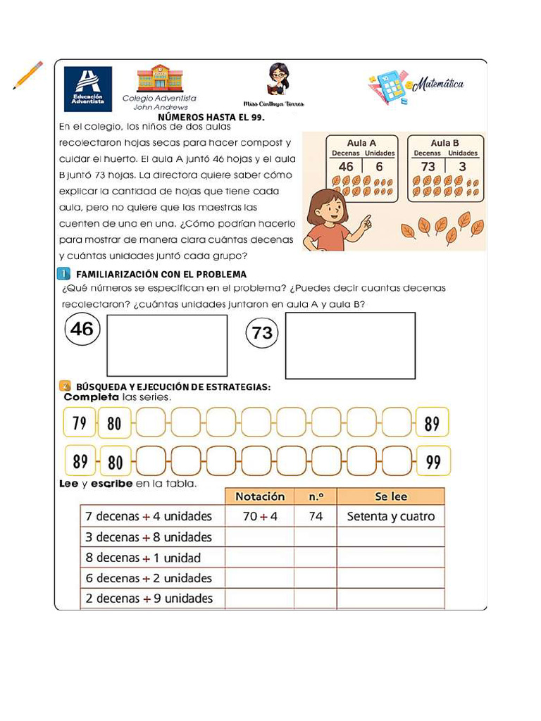 Números Hasta El 99 | PDF