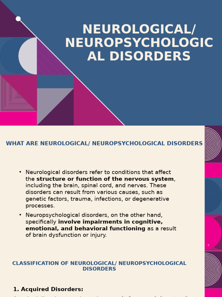 Understanding Neurological Disorders | PDF | Attention Deficit ...