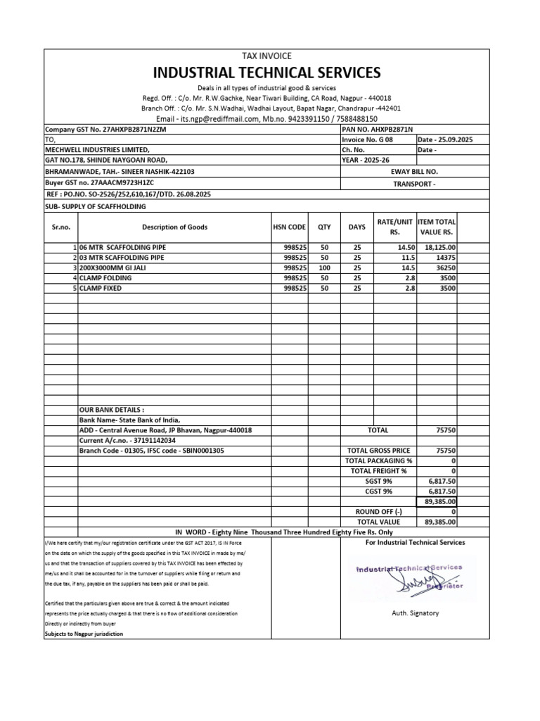 Ti - G-08 Macwell | PDF | Invoice | Taxes