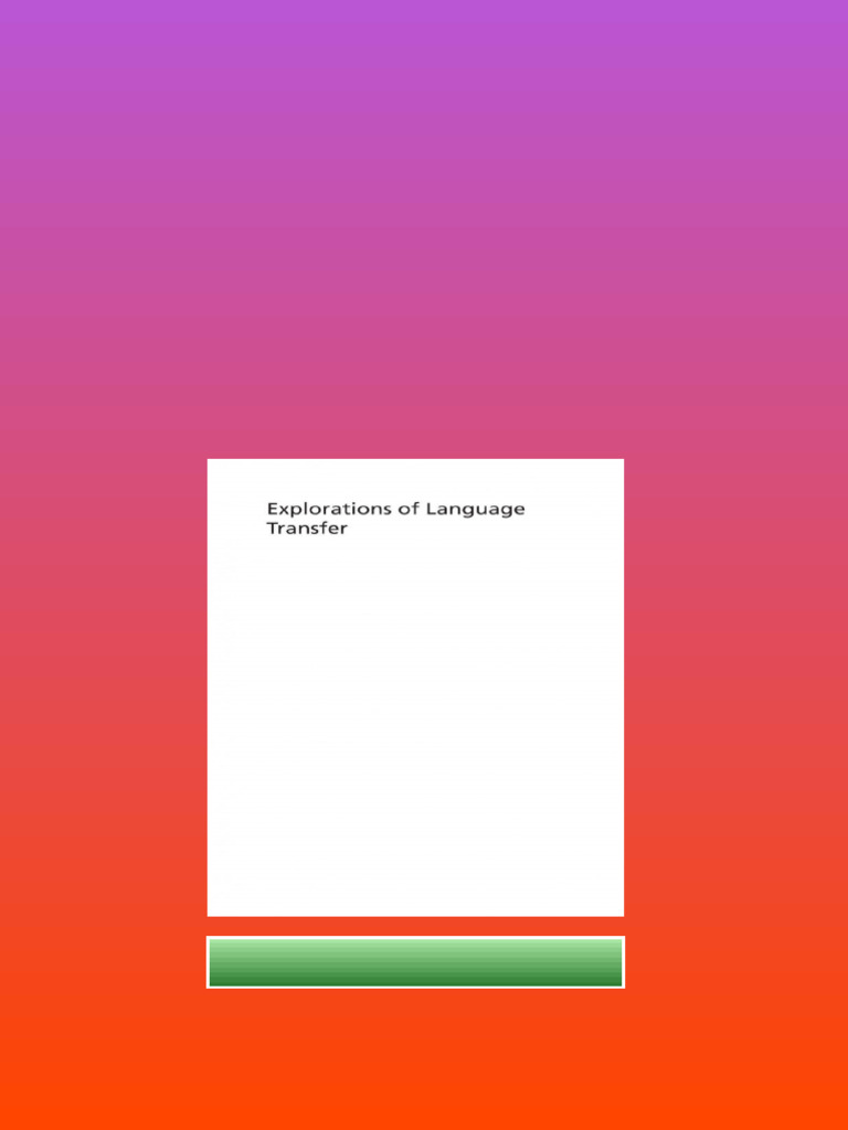 Explorations of Language Transfer Terence Odlin Newest Edition 2025 ...