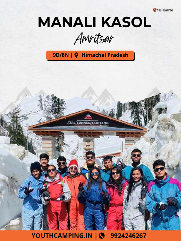 Manali Kasol Amritsar 2025-26 Backpacking Trip | PDF | Meal