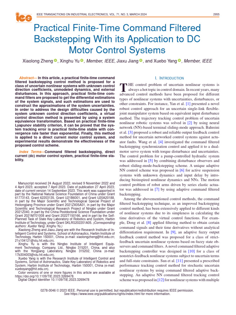 50 Practical Finite-Time Command Filtered Backstepping With Its ...