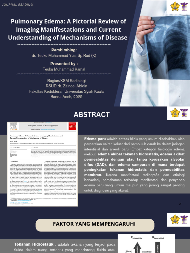 Edema Paru: Tanda Radiografi dan Mekanisme | PDF