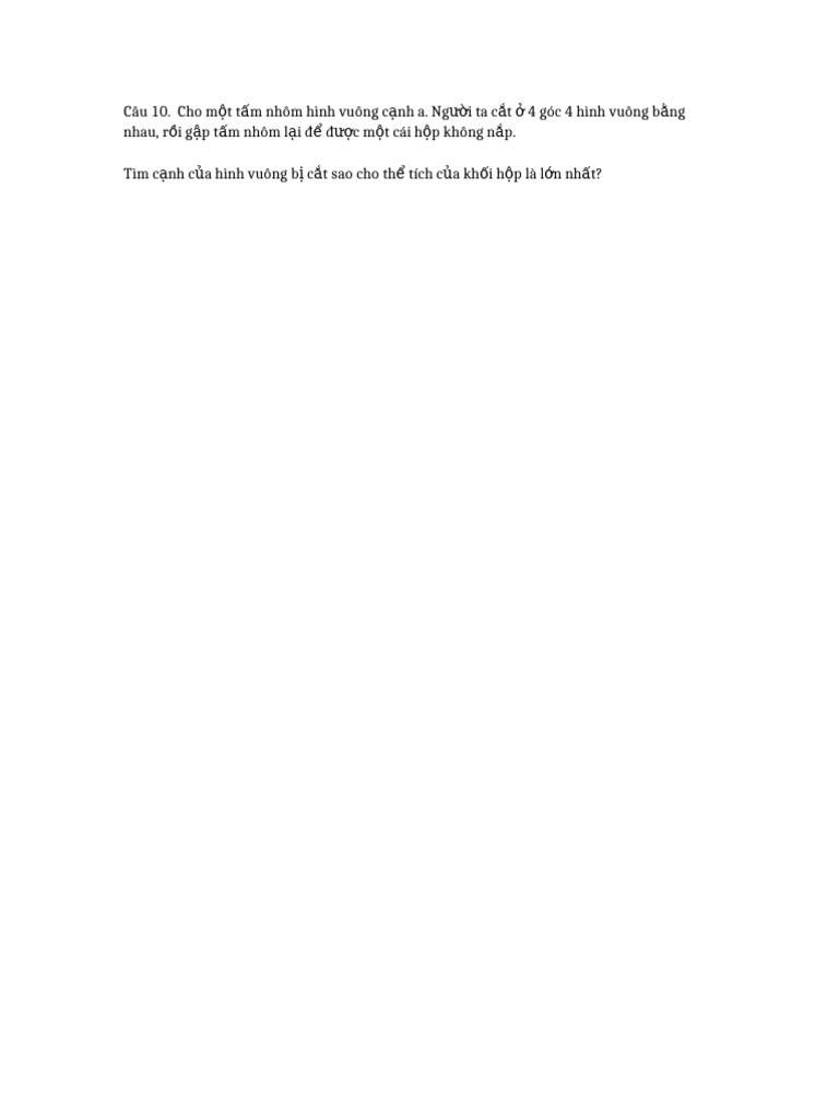 Cau 10 Hop Khong Nap | PDF