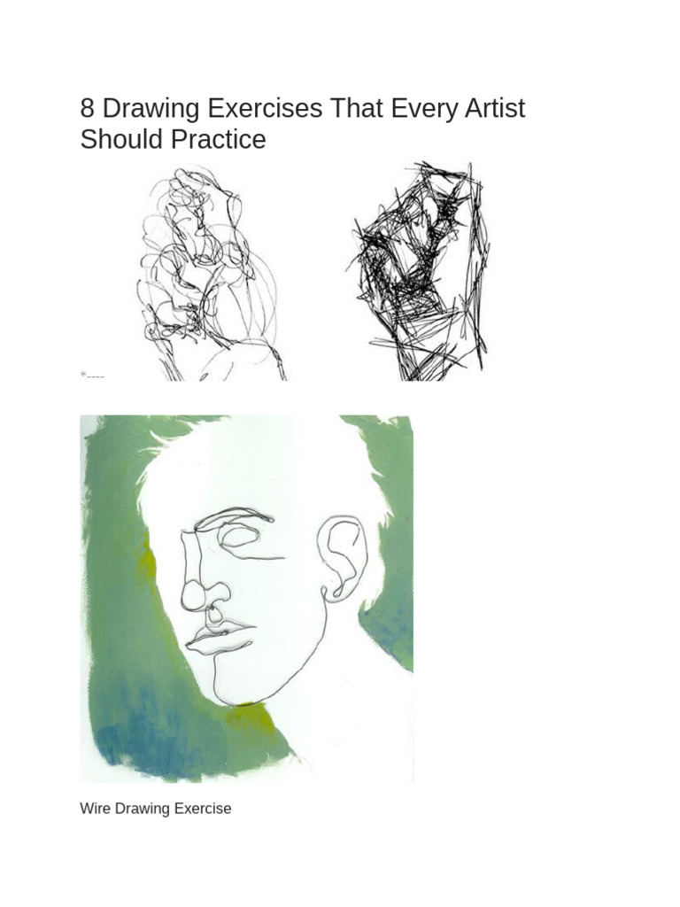 Essential Drawing Exercises for Artists | PDF | Drawing