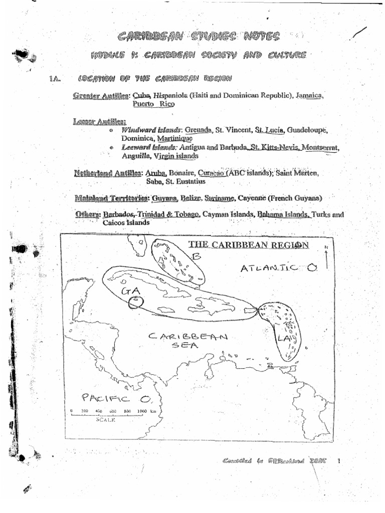 Caribbean Studies Notes - Complete | PDF