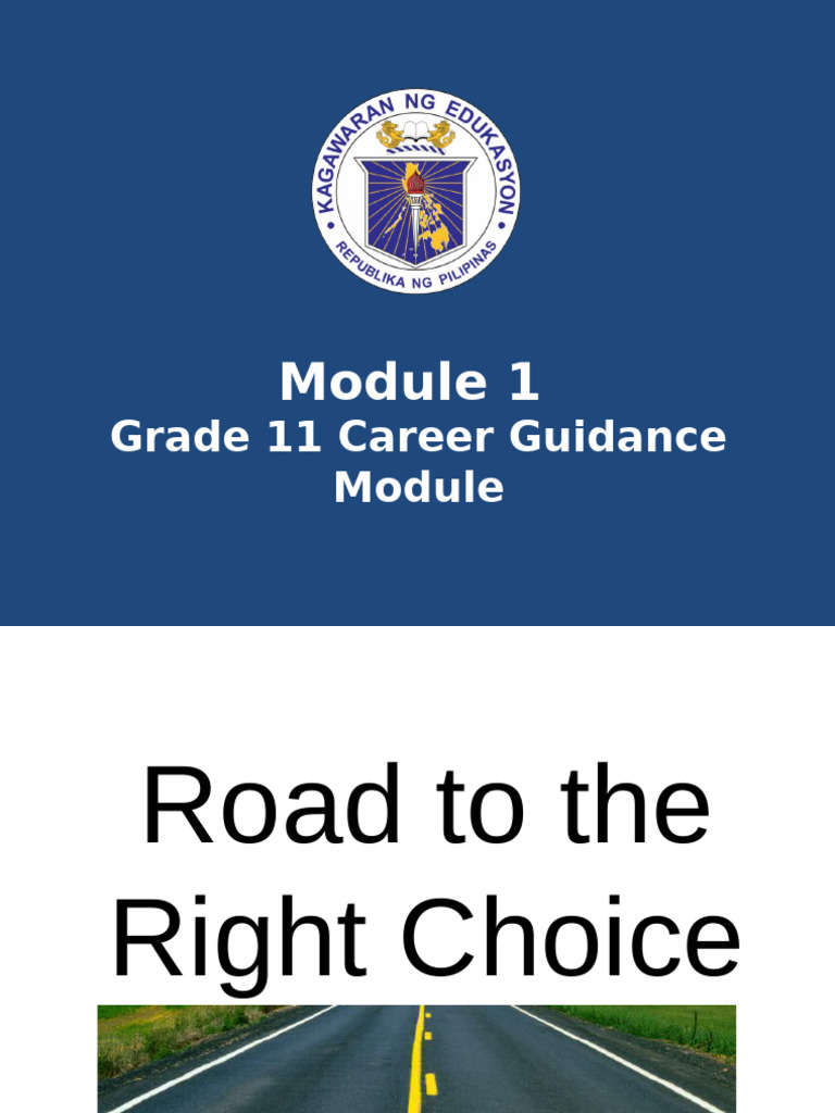 Grade 11 Career Guidance Module | PDF | Profession | Psychological Concepts