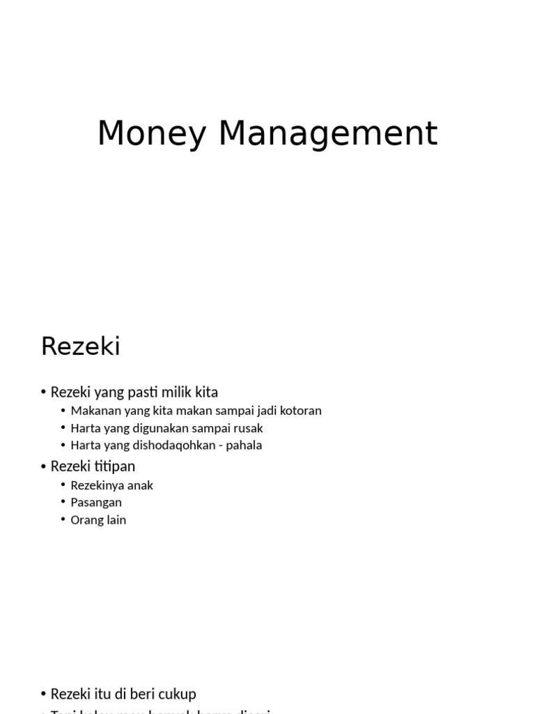 Money Management | PDF