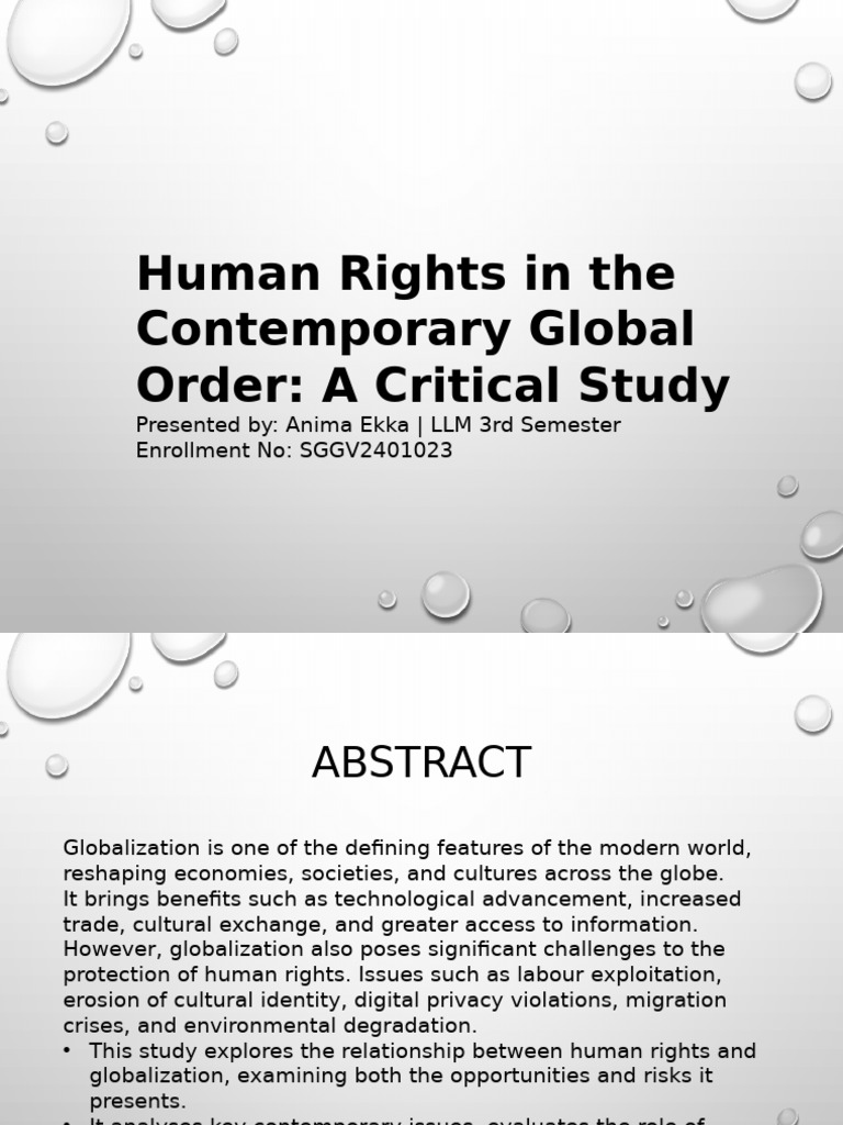 Globalization and Human Right | PDF | Human Rights | Globalization