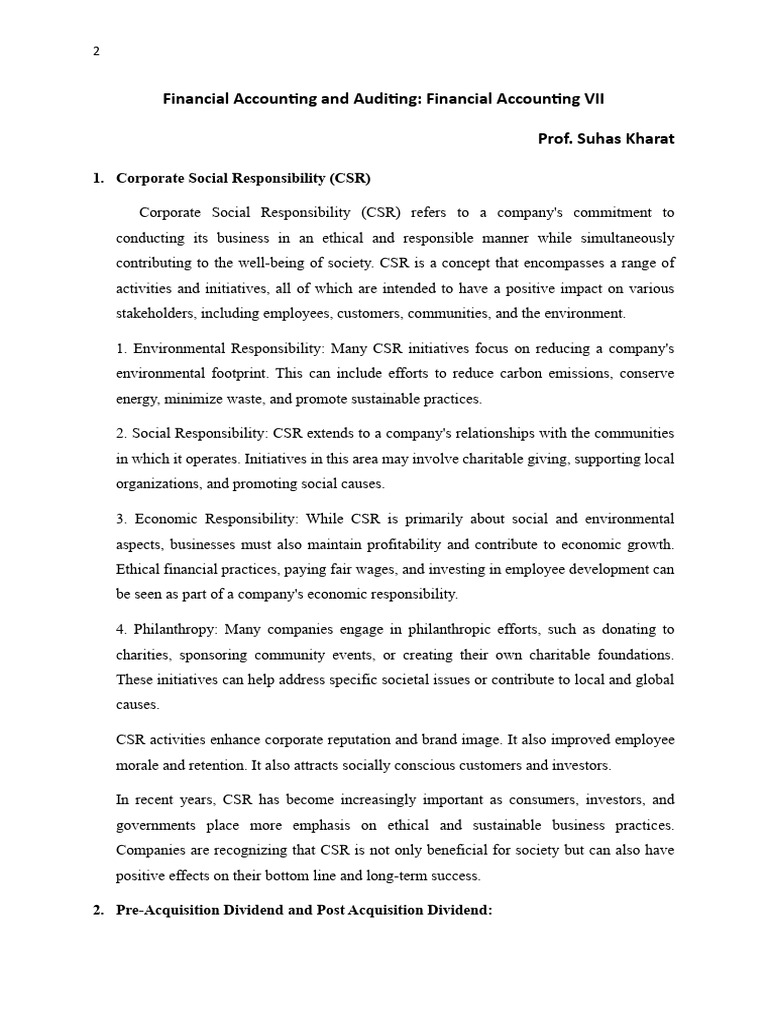 Financial Accounting Short Notes Pdf Corporate Social