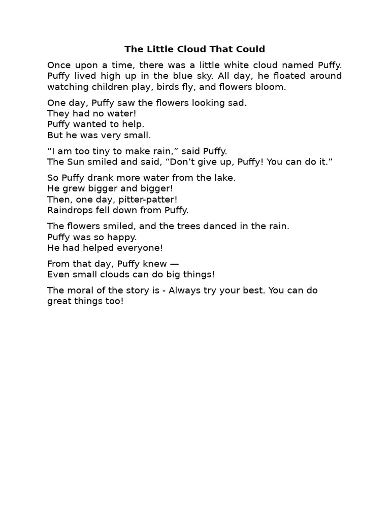 The Little Cloud That Could | PDF