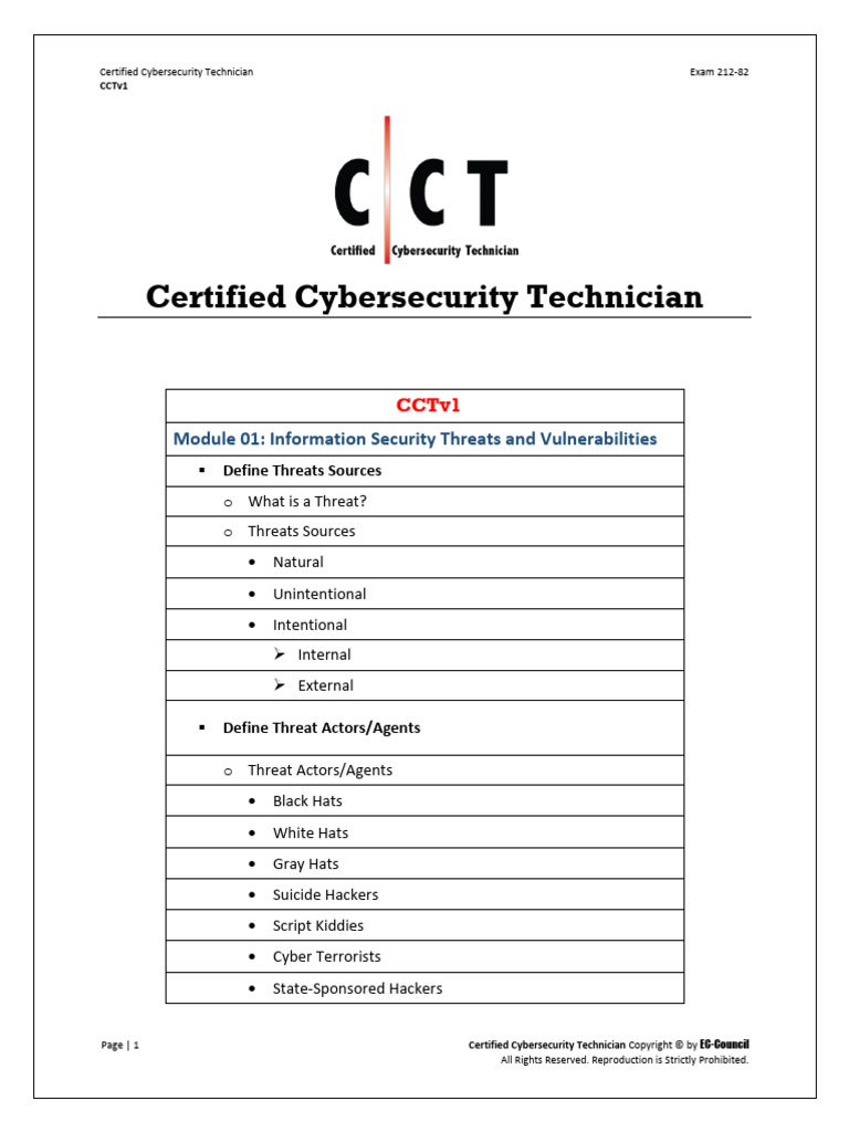 Certified Cybersecurity Technician Exam Guide | PDF | Computer Security ...