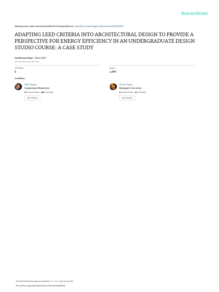 Adapting Leed Criteria Into Architectural Design | PDF | Green Building ...