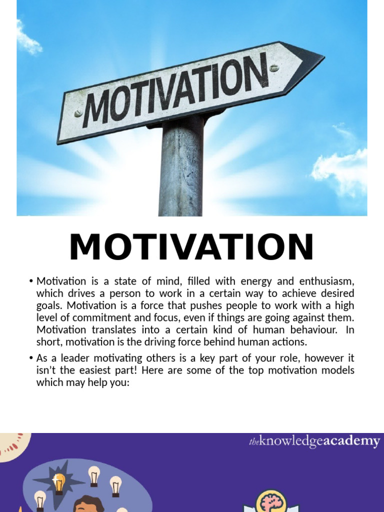 Motivation Theories | PDF | Motivation | Motivational