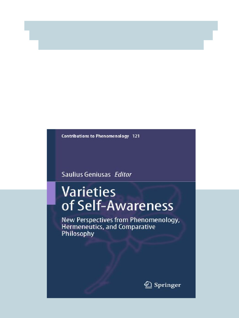 Varieties of Self Awareness New Perspectives From Phenomenology ...