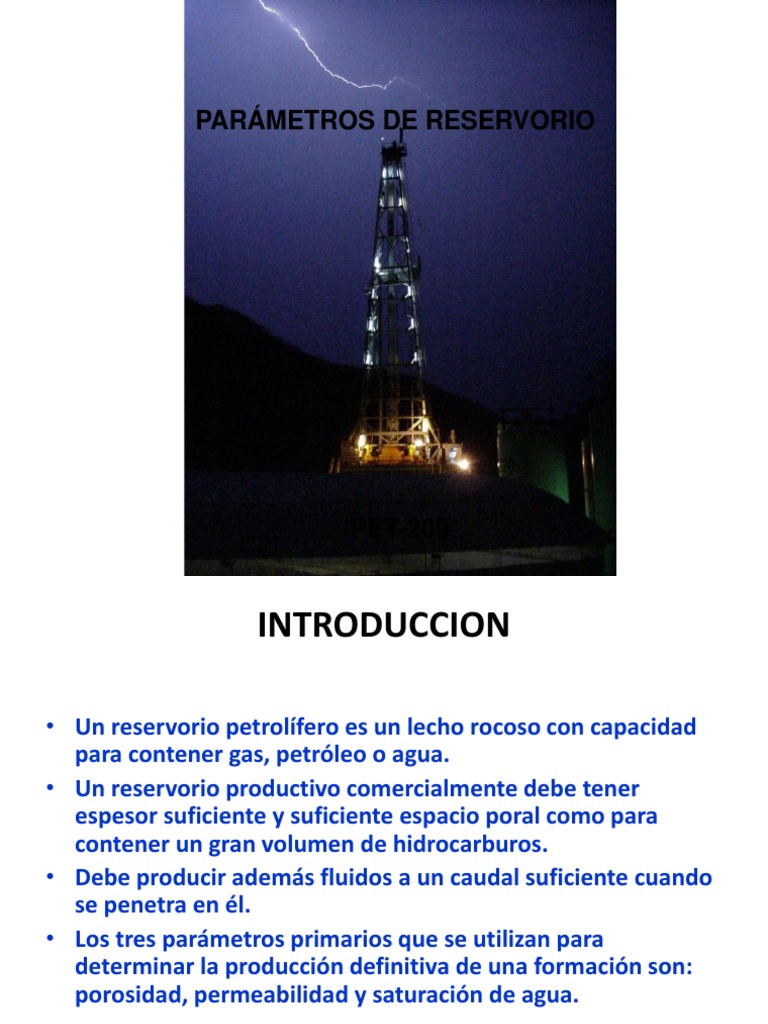 Capítulo 2 Parametros Del Reservorio | PDF | Permeabilidad (Ciencias de ...