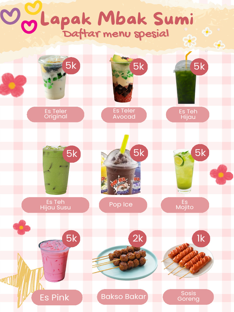 Pink and Crem Illustrative Drink Menu .PDF | PDF