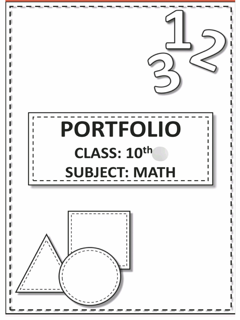 Class 10 Maths Portfolio Template | PDF | Sphere | Area