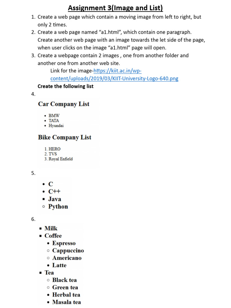 Web Page Creation Assignment Guide | PDF