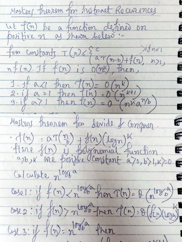 Master Theorem | PDF