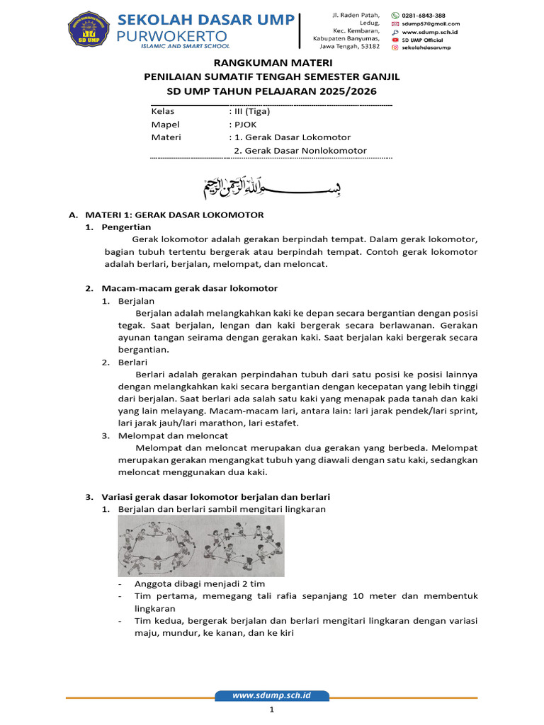 Variasi Berjalan dan Berlari Lingkaran | PDF