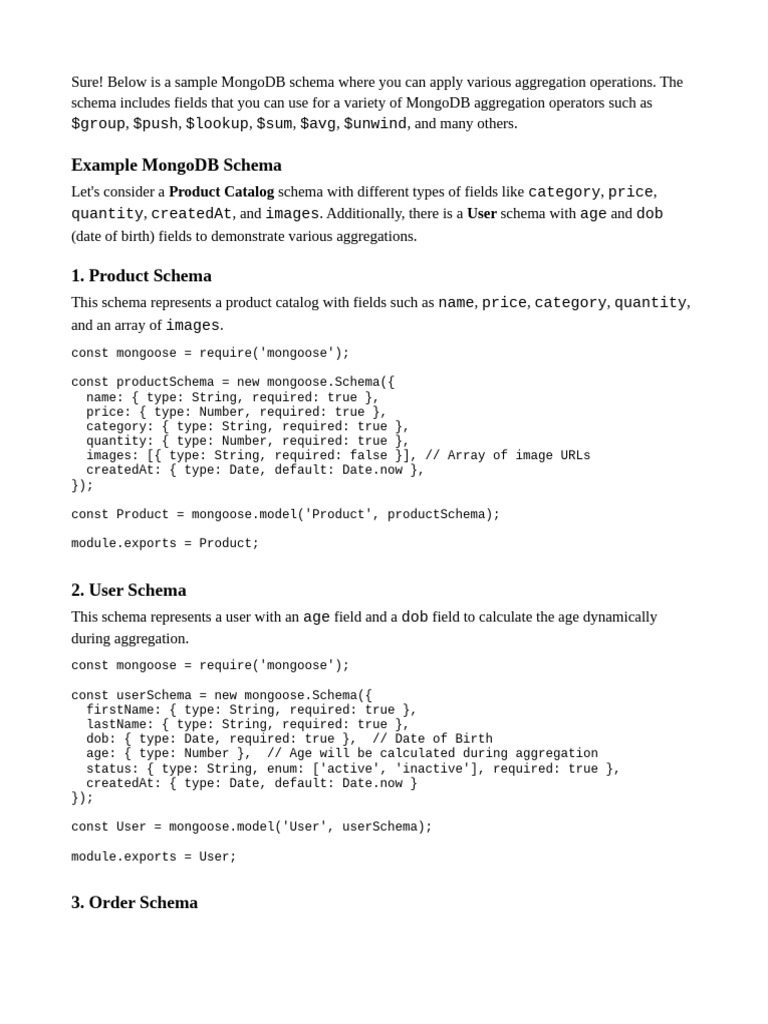 Aggregate Operation in Mongodb | PDF | Mongo Db | Databases