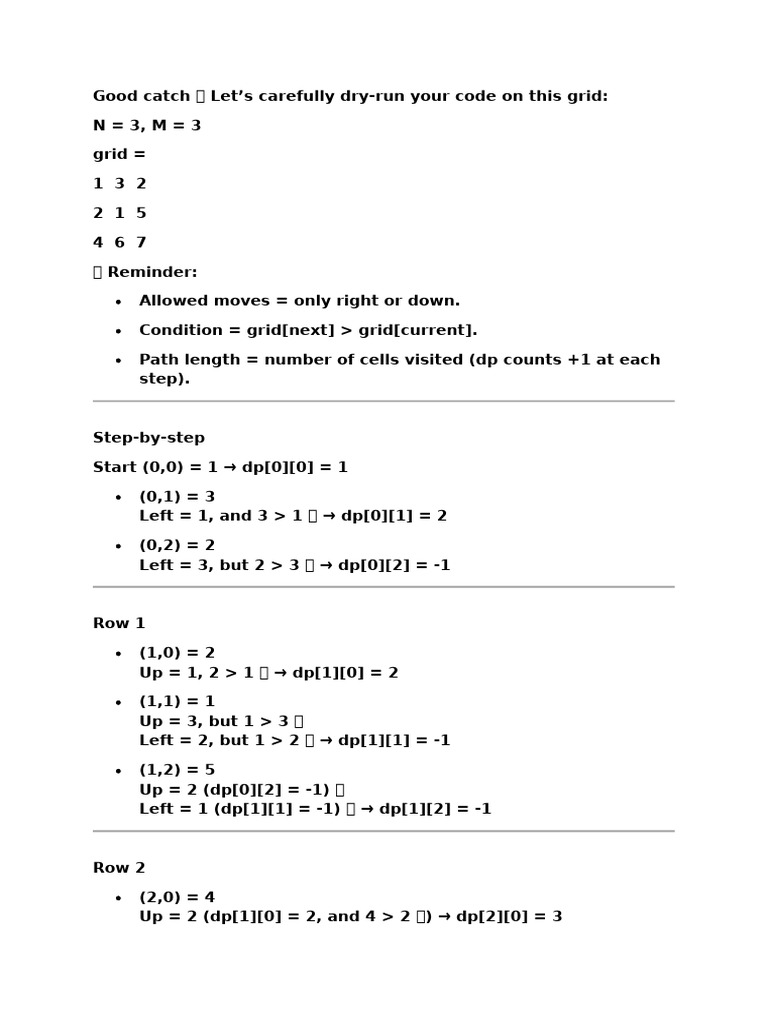 Indepth Solution of DP On Grids | PDF